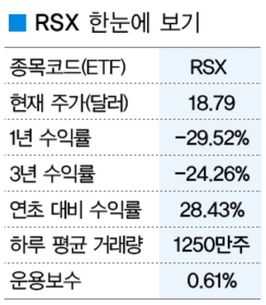 [GAM] '다크호스' 러시아 ETF…RSX, 올해 28% '점프'
